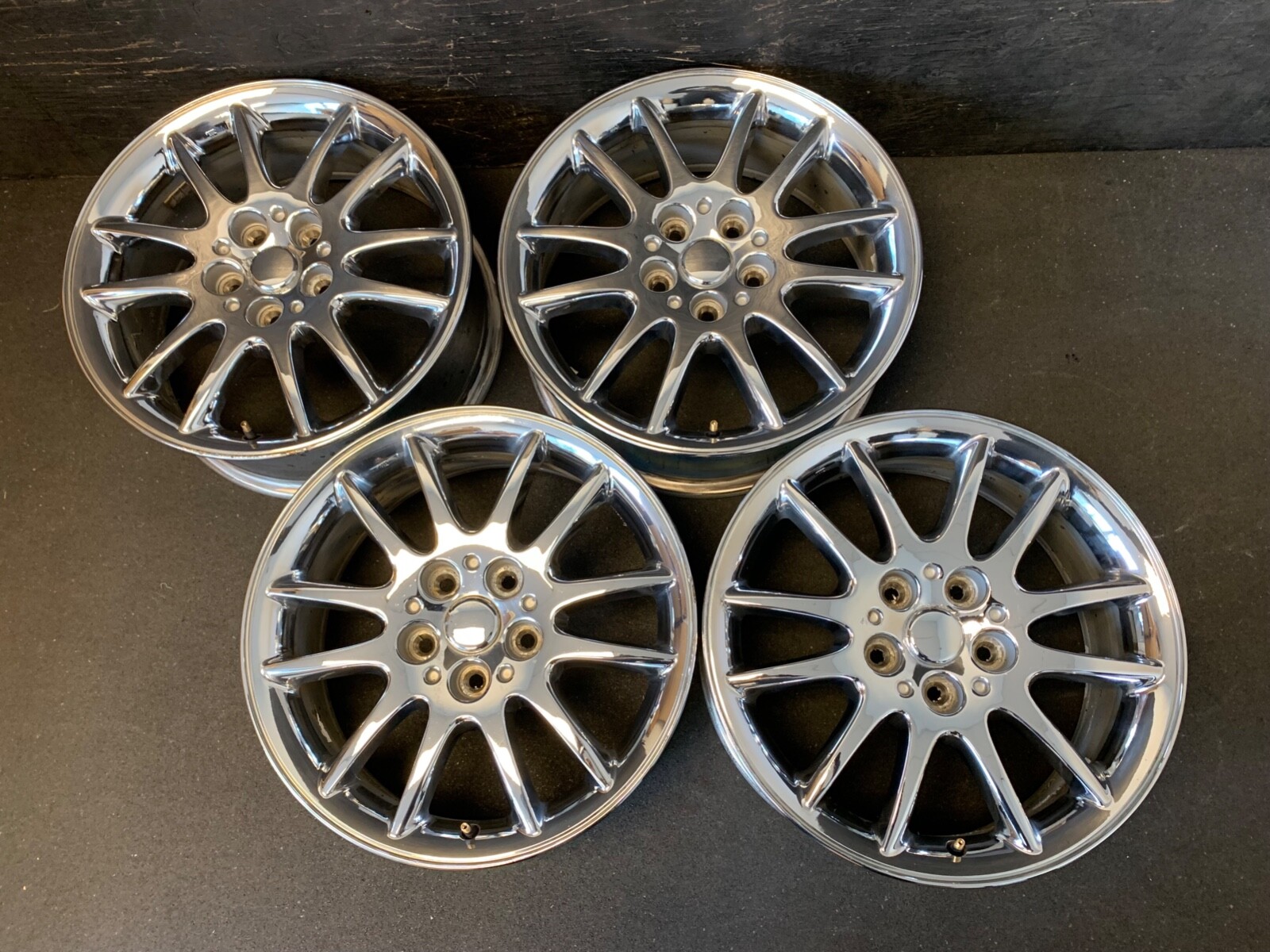 (4) Chrysler 300M LHS Original Chrome Wheels Rims + Caps 17" TL21TRMAA ...
