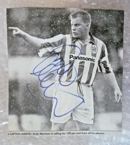 Original Hand Signed Press Cutting- ANDY MORRISON - Footballer Action ...