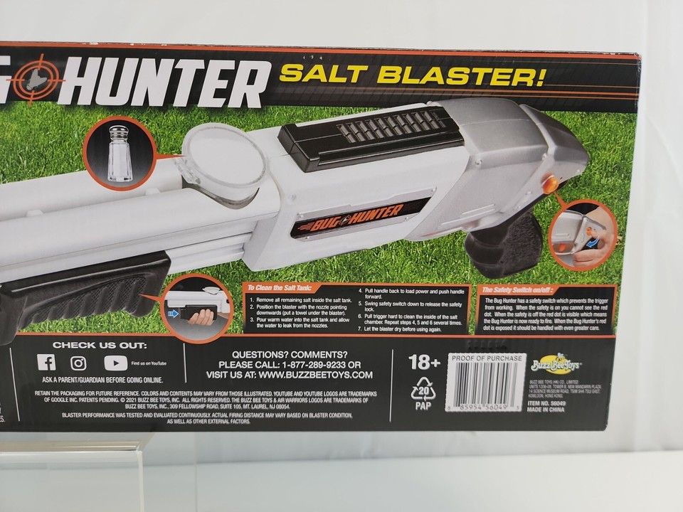 New Bug Hunter Salt Blaster Air Warriors Double Barrel Salt Gun For ...