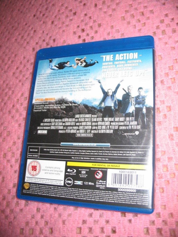 Point Break Blu-ray - Keanu Reeves, Patrick Swayze, Gary Busey, 1991 ...