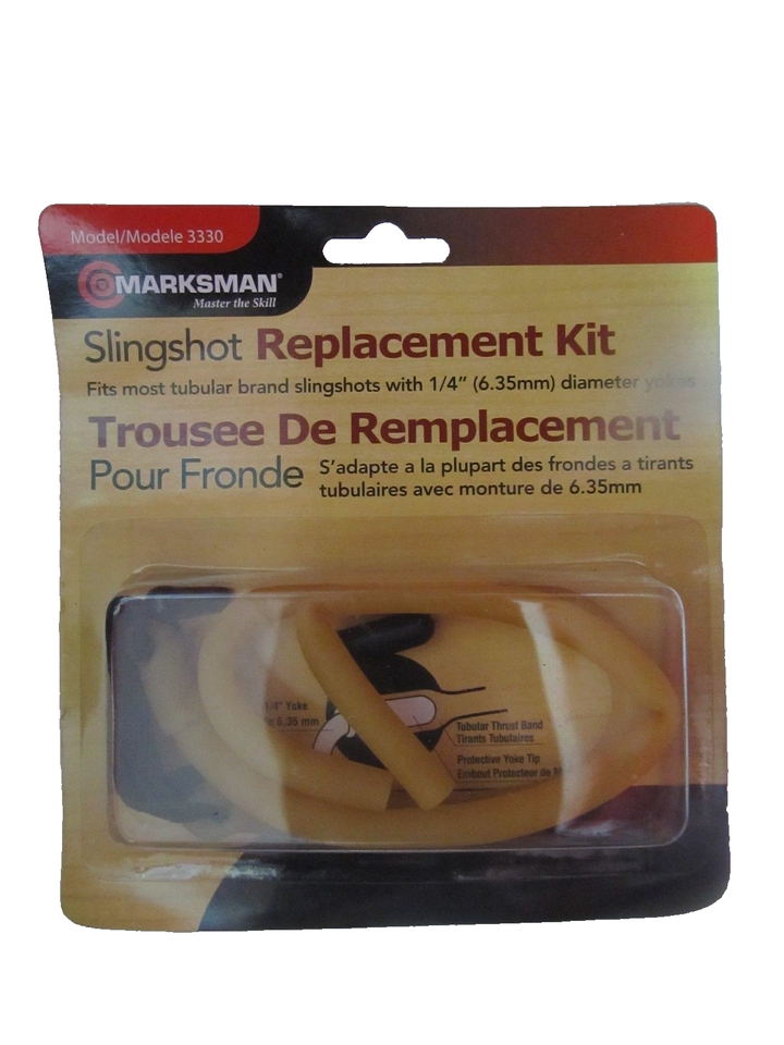 Marksman Slingshot Replacement Band Kit 1/4" diameter Yoke #3330 NEW | eBay