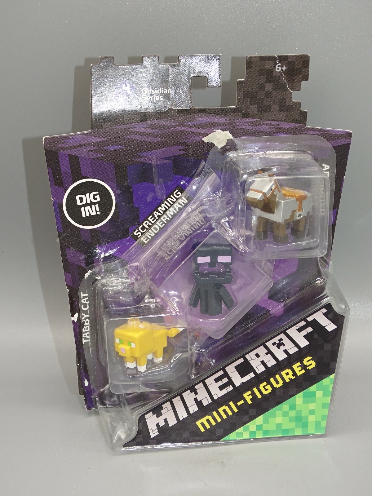 Minecraft Mini Figure 3pk Armored Horse, Screaming Enderman & Tabby Cat ...
