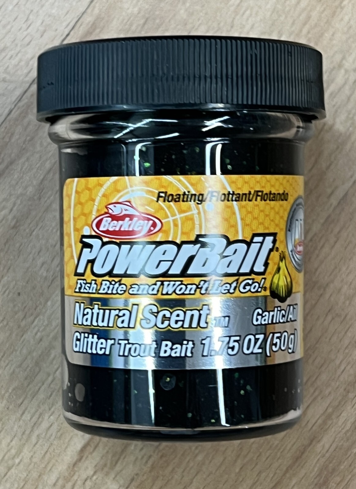 (119,80€/1kg)Berkley PowerBait NaturalGlitter Garlic Trout Bait 50g ...