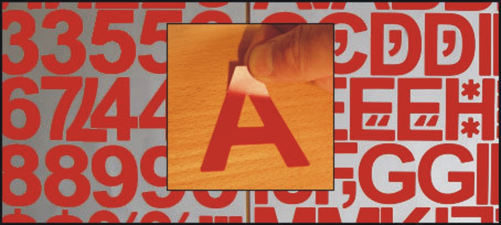 2" (50mm) GLOSS RED SELF ADHESIVE VINYL LETTERS/ NUMBERS and MARKS ...