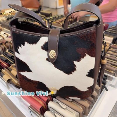 NWT Coach Hadley Convertible Crossbody Bag With Cow Print And Tassel ...