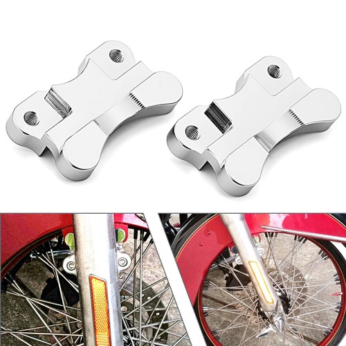 Softail Front Fender Spacer Relocator Riser Brackets Kit Compatible ...