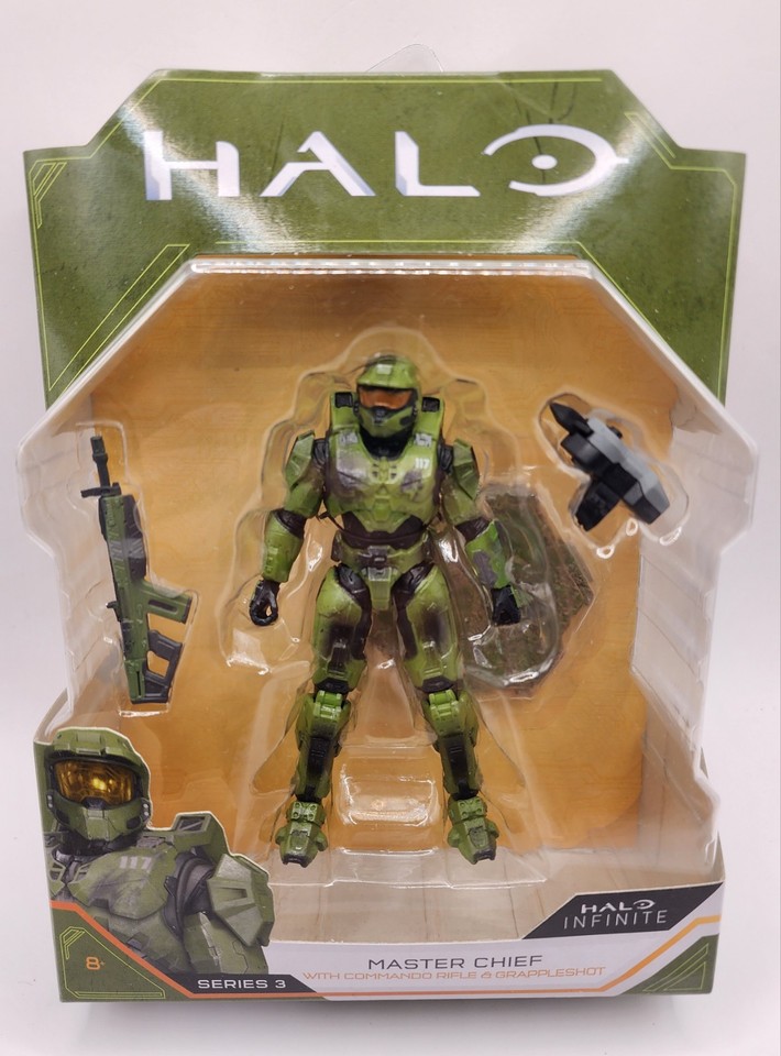 Halo Infinite Master Chief Commando Rifle Grappleshot Figure Base 4 ...