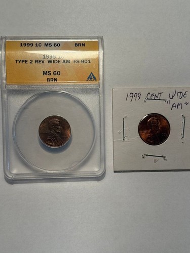 1999 LINCOLN CENT ANACS TYPE 2 REV WIDE AM FS-901 PLUS | eBay