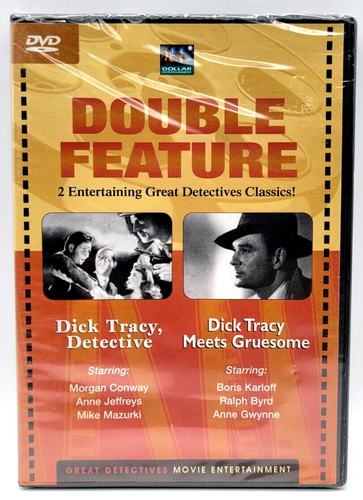 DICK TRACY DOUBLE FEATURE FACTORY SEALED DVD MOVIE BORIS KARLOFF MORGAN ...