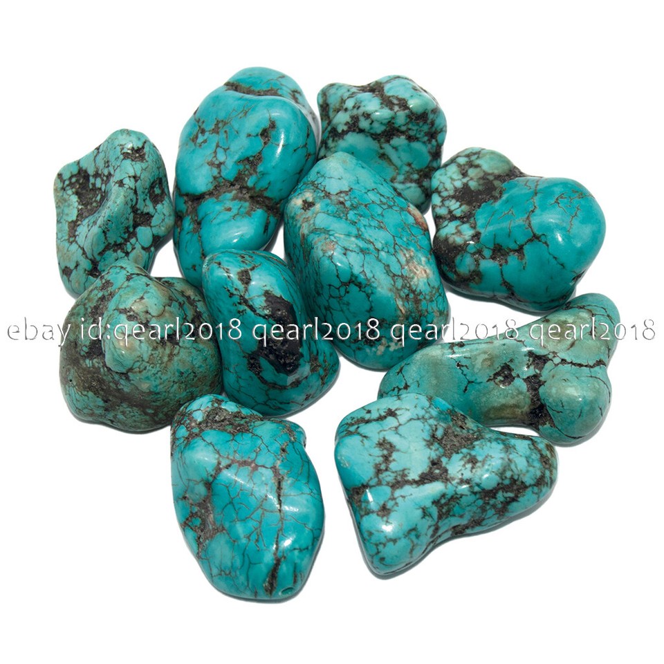 10 Pcs Natural Turquoise 18-30mm Irregular Freeform Nuggets Gems Loose ...