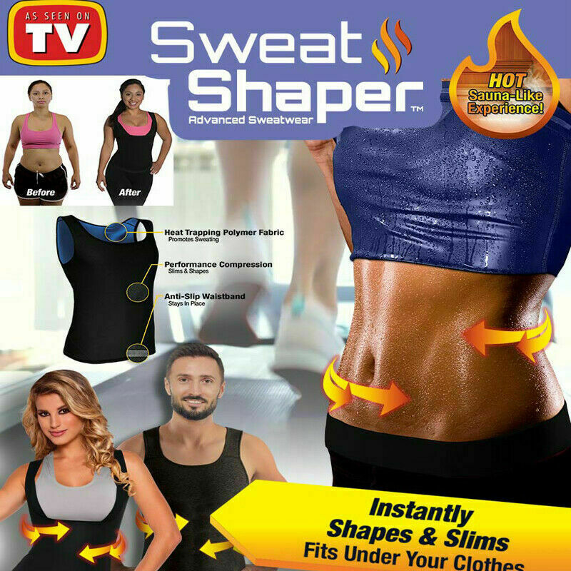 Sweat Shaper For Men Women Premium Workout Tank Top Polymer Sauna Vest ...