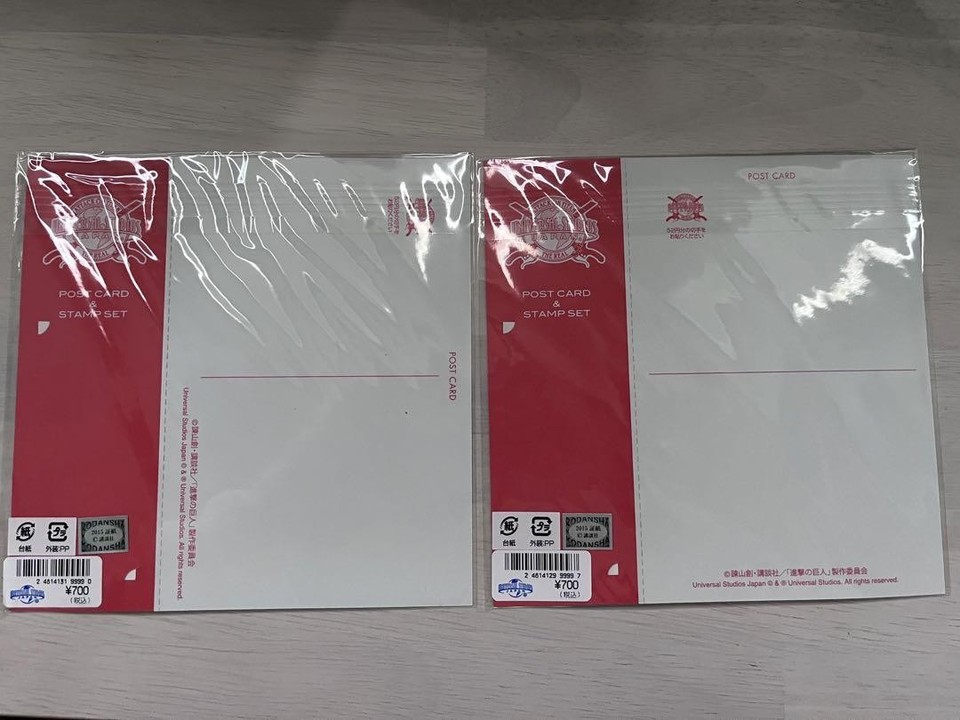 Levi Attack on Titan USJ Postcard & Stamp Set 2015 Rare Used | eBay