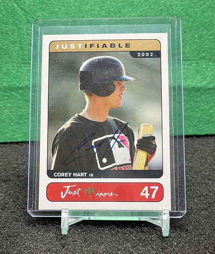 2002 Just Minors Justifiable - Corey Hart #47 Autographed /500 (AU, RC ...