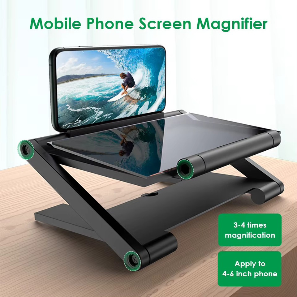 8 inch 3D HD Cell Phone Screen Amplifier Bracket Foldable Display ...