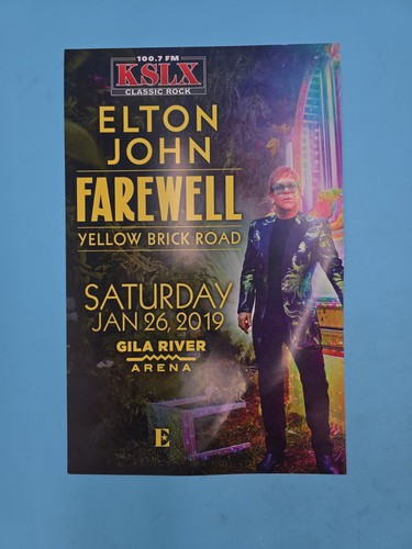 ELTON JOHN "FAREWELL YELLOW BRICK ROAD TOUR 2020" POSTER - Gila River ...