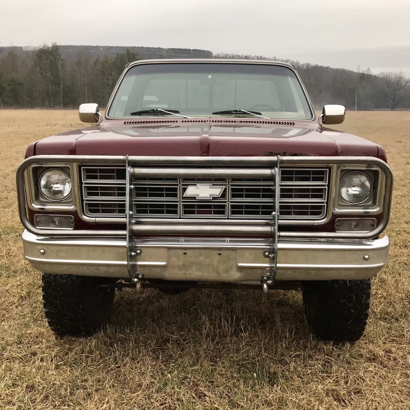 Style 1: Chevrolet GMC Bullbar / Brush Guard 1975-1980 (BARE STEEL ...