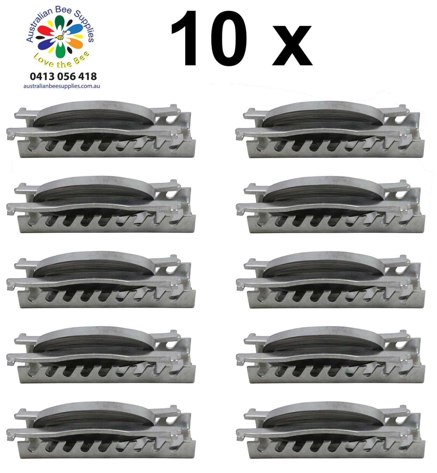 10x Emlock- Hive Lock with 5 meter Galv Steel Strapping, Hive fastener ...