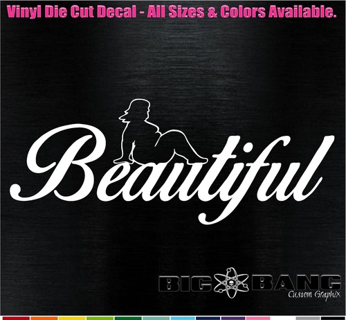 BBW MUDFLAP Sexy Fat Thick BEAUTIFUL Woman Girl Decal Car/Truck/Window ...