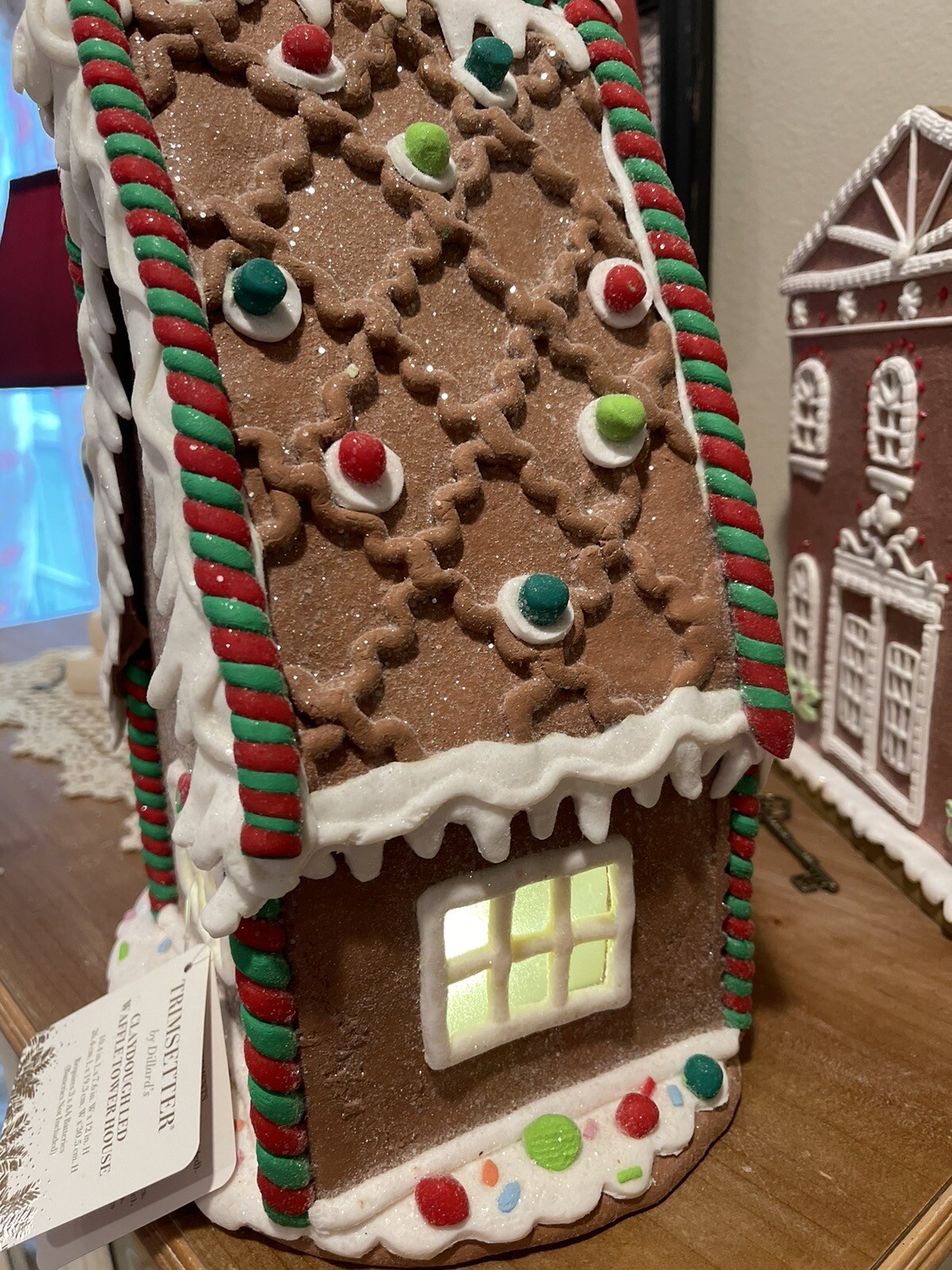 Trimsetter Christmas Gingerbread Ice Cream Cone House LED NWT | eBay
