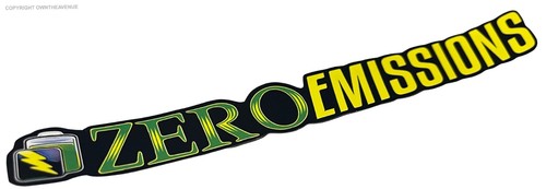 Zero Emissions Vehicle Electric Car EV Battery Bolt Funny Vinyl Decal ...