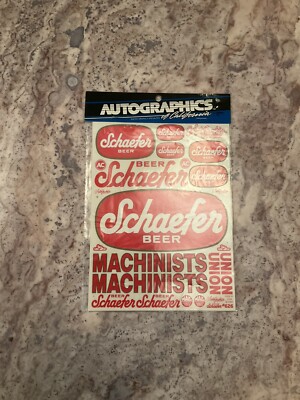 Vintage Autographics Schaefer Beer Sticker Sheet RC Pan Car Parma ...