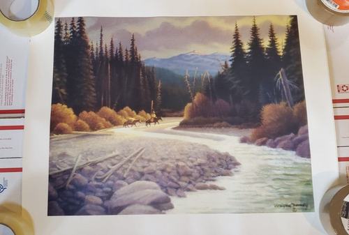 Horse backpacking Giclée CANVAS Wayne Dowdy Art Ducks Unlimited Artist ...