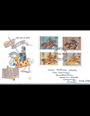 1974 - GB QEII Great Britons Set of 4 Stamps on Stuart FDC Worthing ...