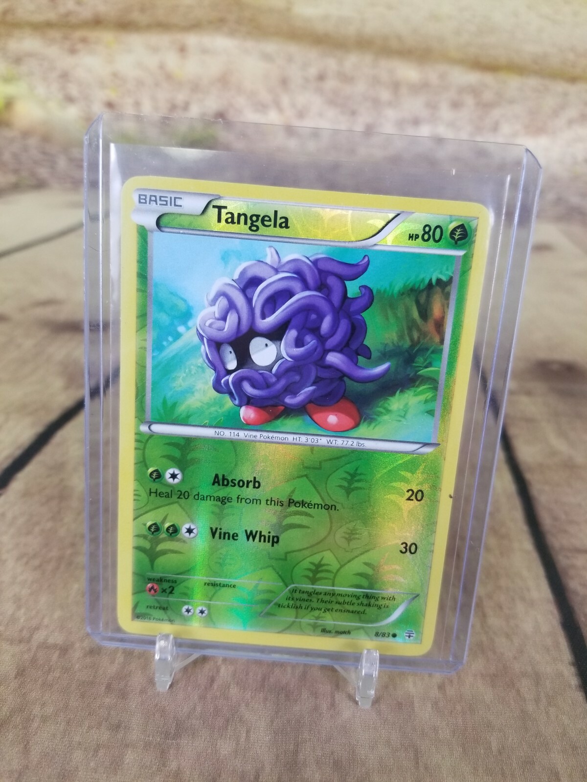 Tangela Basic HP 80 #8/83 Green Holographic 2016 Pokemon Card | eBay