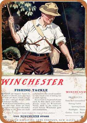 METAL SIGN - 1950 Winchester Fishing Tackle -- Vintage Look | eBay