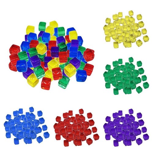100pcs Acrylic Dice Craft Dice Blocks for Kids DIY Crafts Gifts | eBay ...