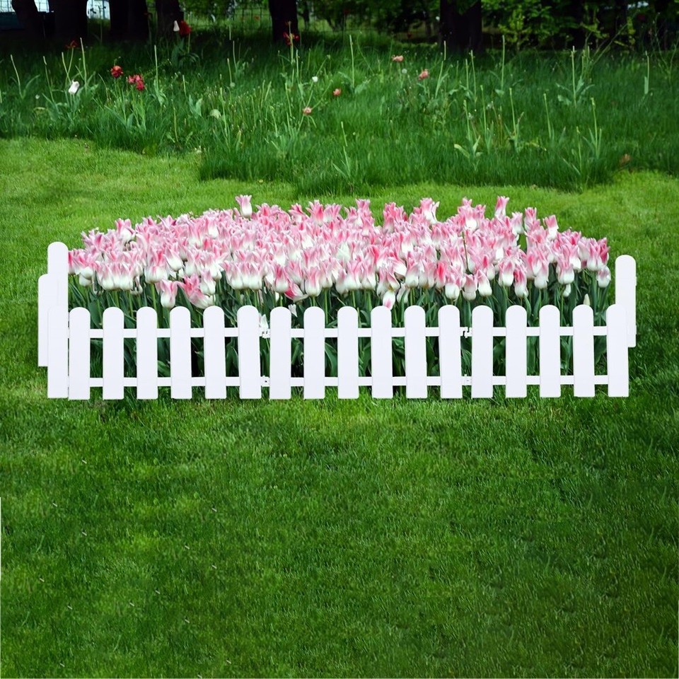 Foldable Plastic Fence Panel Garden Border Landscape Edging Lawn ...