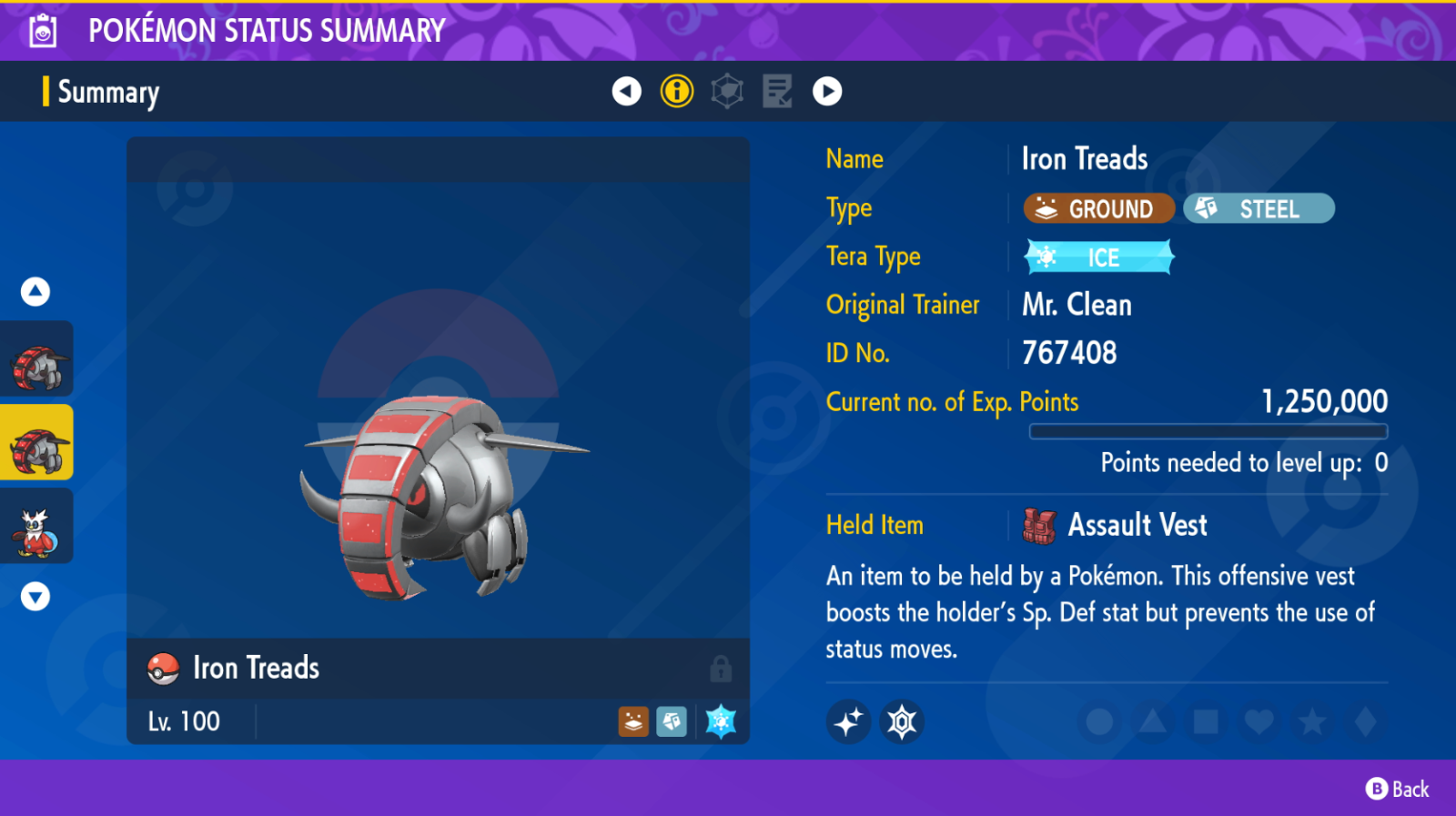 6IV 🌟SHINY🌟 IRON TREADS PARADOX POKEMON SCARLET & VIOLET SHINY/NON ...