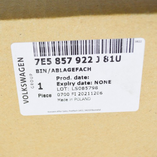 New VW TRANSPORTER T5 Dash Centre Stowage Compartment LHD 7E5857922J81U ...