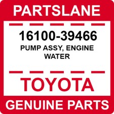 16100-39465 TOYOTA Pump ASSY Engine Water 1610039465 Genuine OEM Part ...