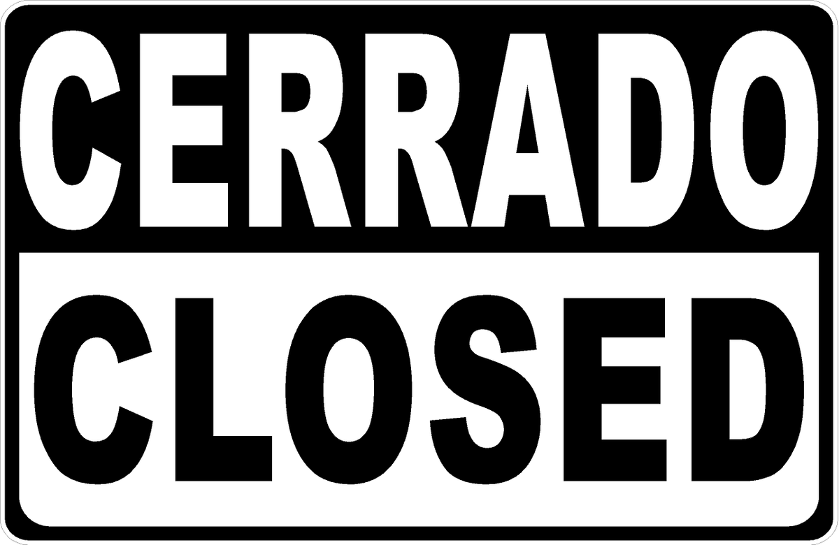 Open Closed Sign Spanish Closed Sign In Spanish Photograph By Tom