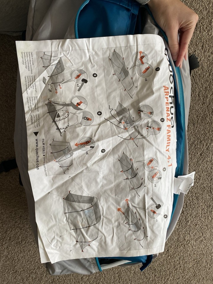 Quechua 4.1 ARPENAZ FAMILY Camping Tent, Hardly Used, | eBay UK