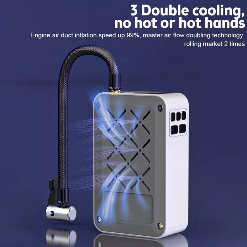 Handy Electric Tire Inflator with LCD Digital Display and USB Charging ...