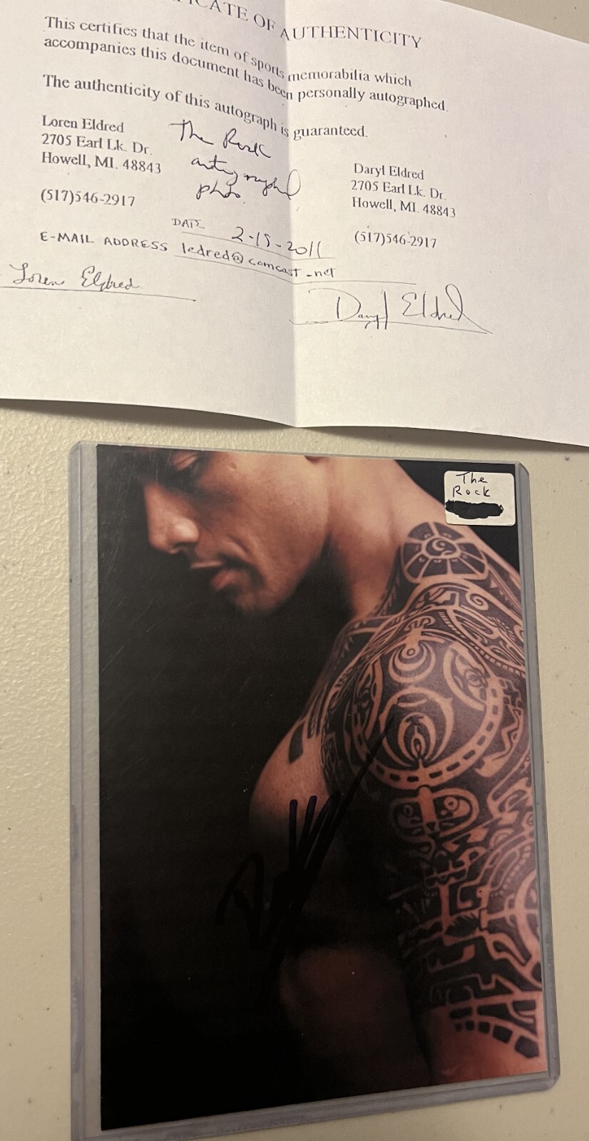 DWAYNE JOHNSON 8.5X11 AUTOGRAPH SIGNED PHOTO with COA | eBay