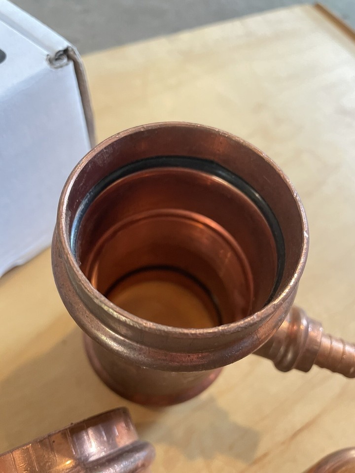 Press Copper ProPress 2x2x 1/2 Reducing Tee Fitting Viega 15538 Pex-b ...