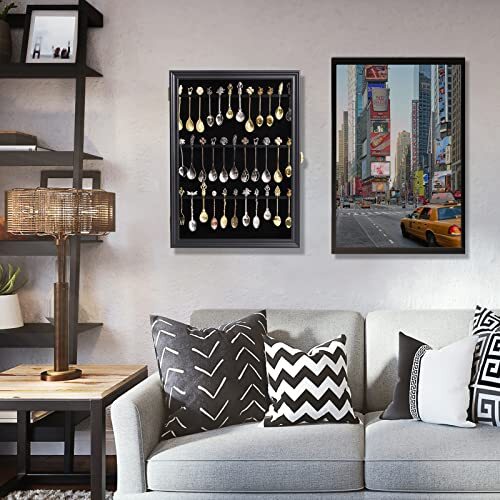 36 Souvenir Tea Spoon Display Case Collection Collector Rack Wall Mount ...