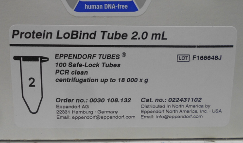 Eppendorf 022431102 Protein LoBind Tube 2.0 mL, 100 Safe-Lock Tubes | eBay