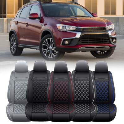 Luxury Leather Car 2/5-Seats Cover Cushion Protector For Mitsubishi ...
