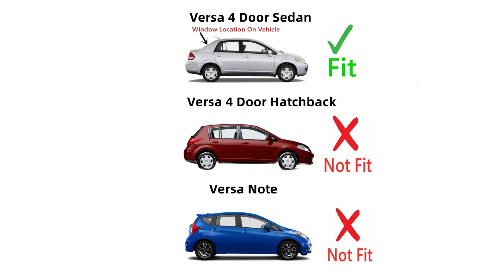 Fits 2007-2011 Nissan Versa 4Dr Sedan Rear Back Window Glass Heated | eBay