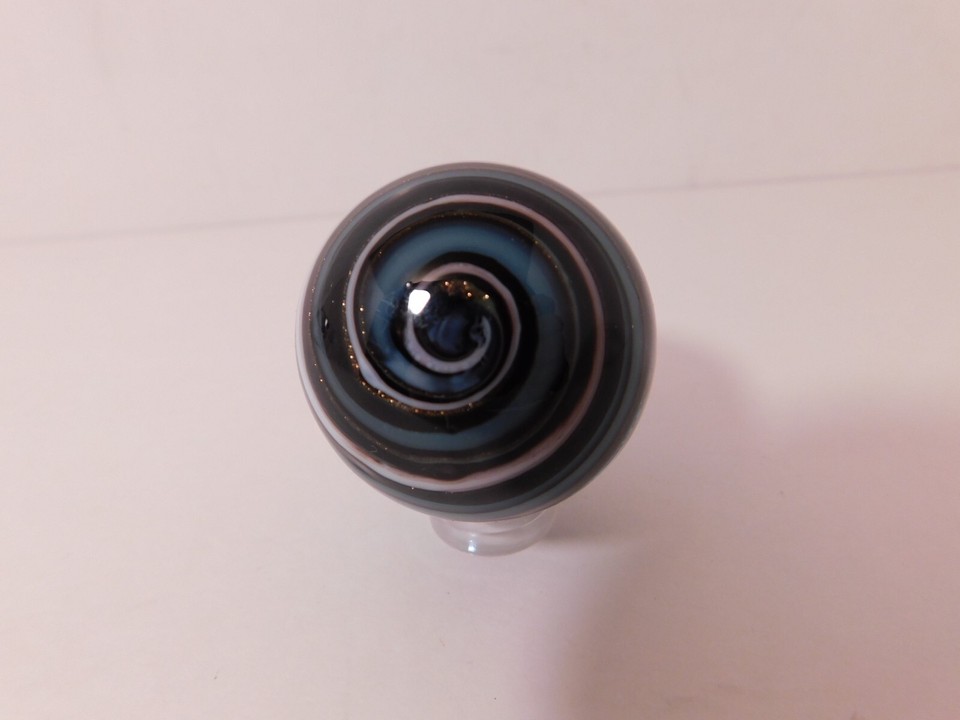 New Stunning Handmade Reverse Corkscrew Art Glass Marble - 39 MM = 1-1/ ...