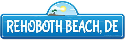 Rehoboth, DE Delaware Beach Street Sign | Indoor/Outdoor | Surfer ...