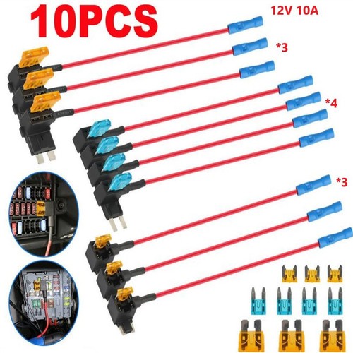 10pcs Car Add A-Circuit Fuse Adapter Auto Fuse Holder With Connector ...