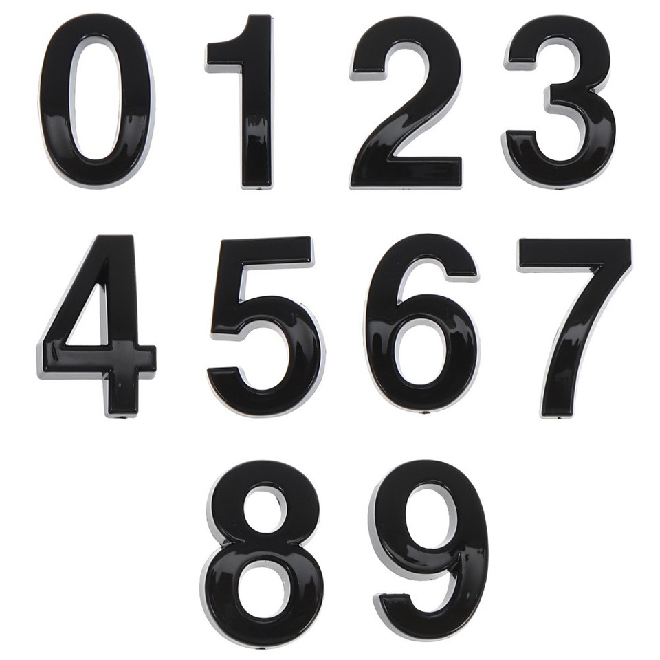 10 Pcs Self Adhesive House Numbers Professional Multi Function Clock ...