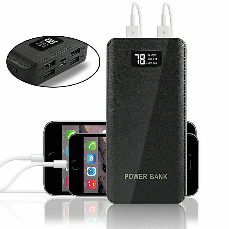 4USB Power Bank 10000mah Portable External Battery Backup Charger Fast ...