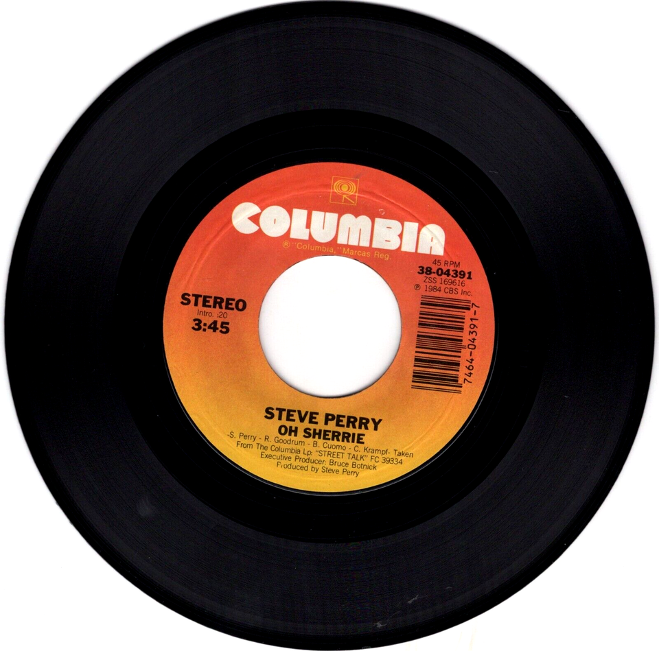 Steve Perry – Oh Sherrie 1984 Columbia Rock VG+ | eBay UK