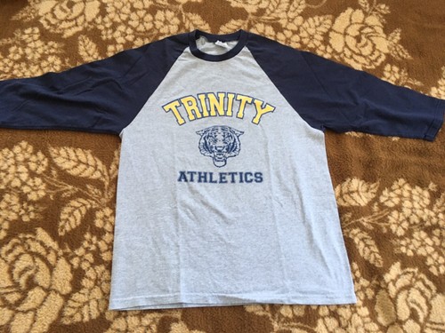 Vintage Trinity Athletics 3/4 Jersey Shirt M NCAA Softball Baseball ...